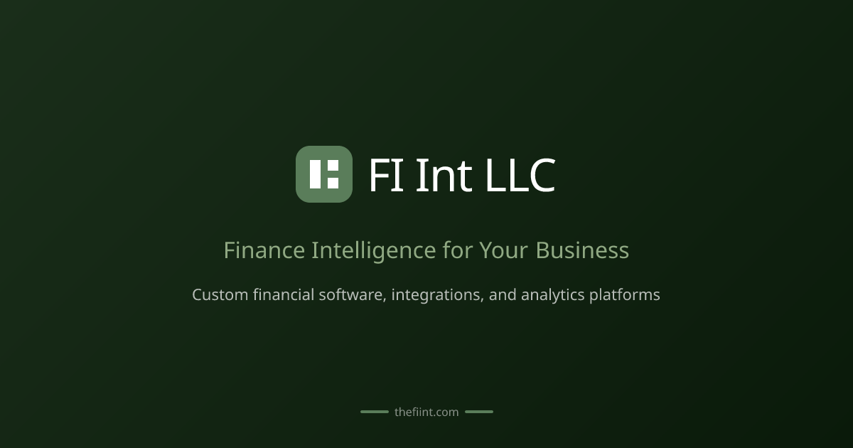 FI Int LLC - Finance Intelligence for Your Business